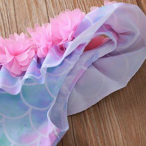 Swim | Mermaid Girls Purple Ruffle Swimsuit | Poshmark